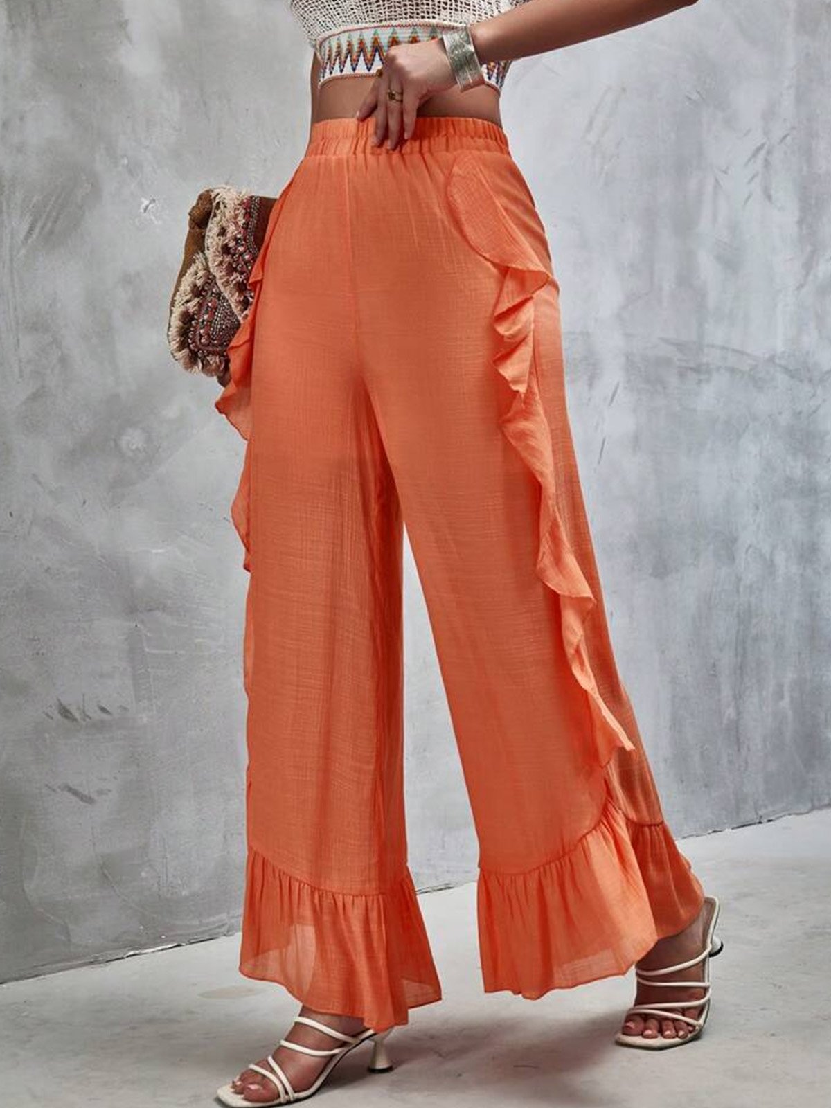 Casual Plain Long Pant | noracora