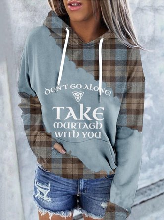 Casual Hoodie Text Letters Hoodie | noracora